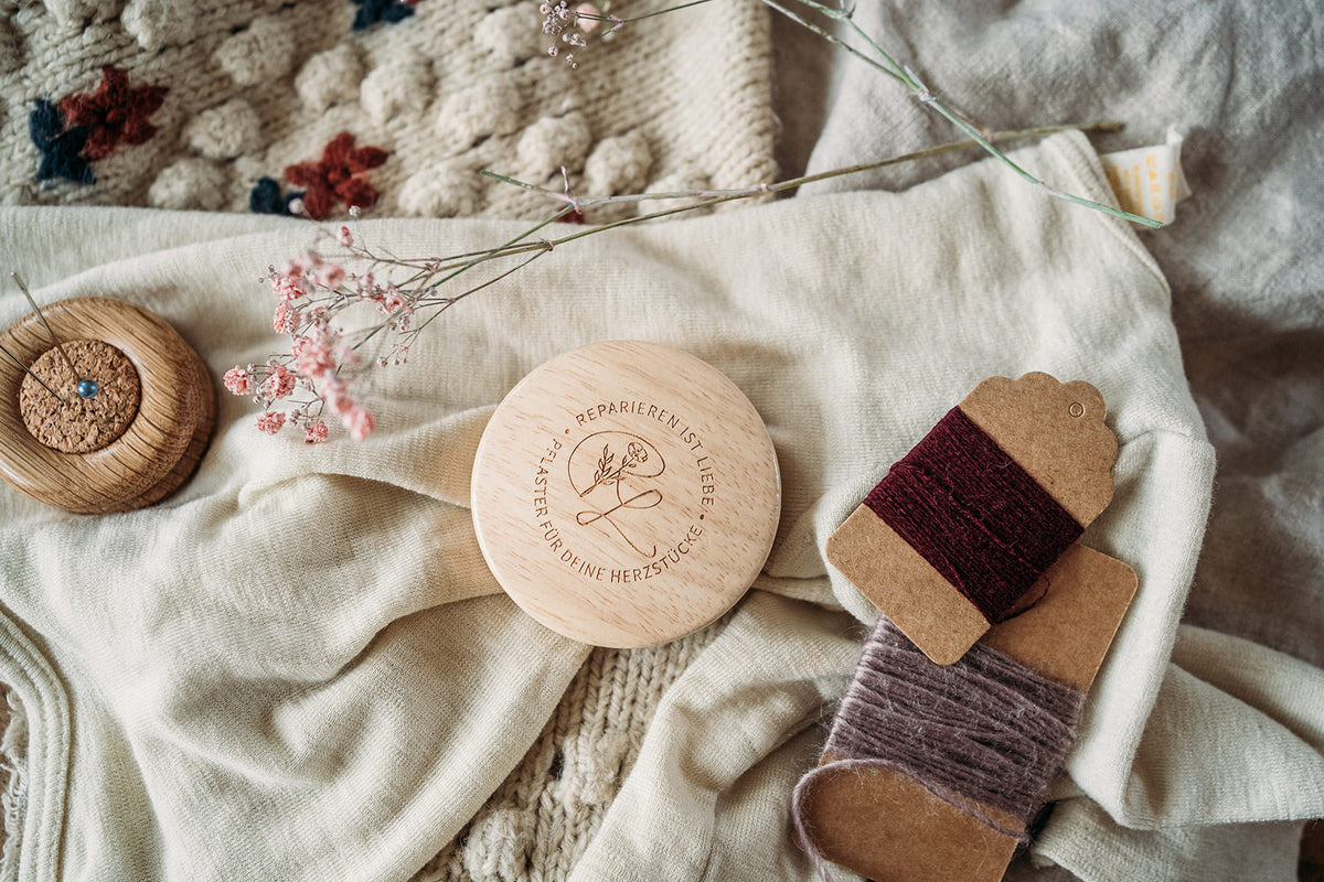 Stopfscheibe, Darning-Scheibe mit Logo inklusive Gummiband – Reparieren ...